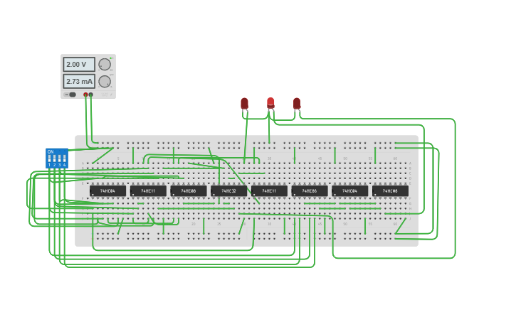 Circuit Design 2 Bit Comparator Tinkercad
