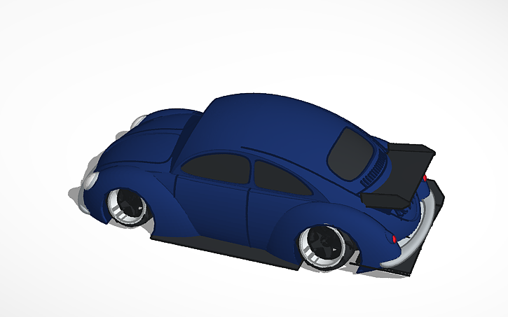 3D design Volkswagen beetle RWB stance - Tinkercad