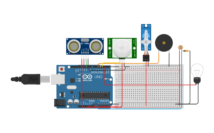 Circuit design home automation - Tinkercad