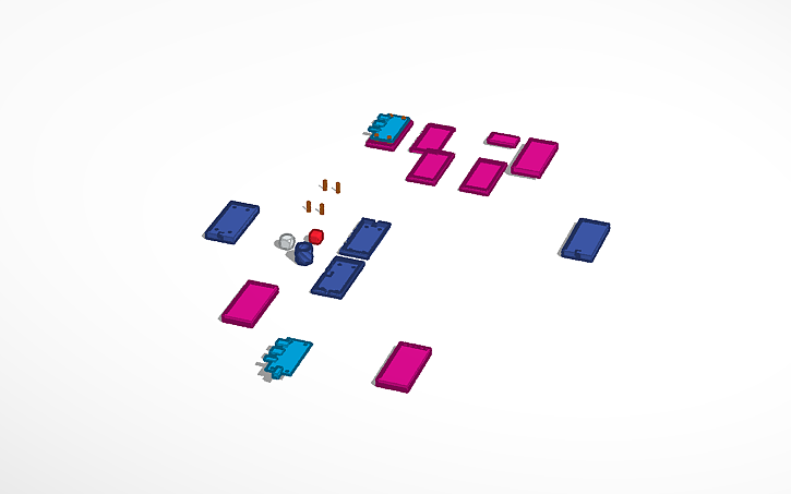 3D design Boxes of a Hub - Tinkercad