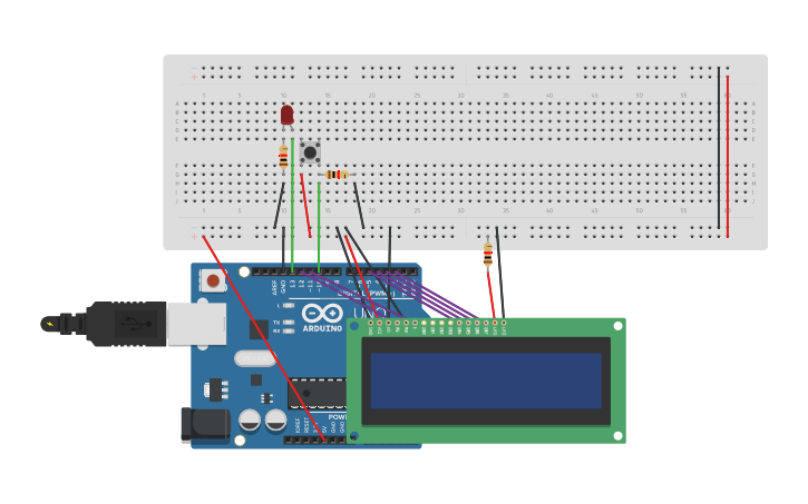 Circuit design Reaction Game - Tinkercad