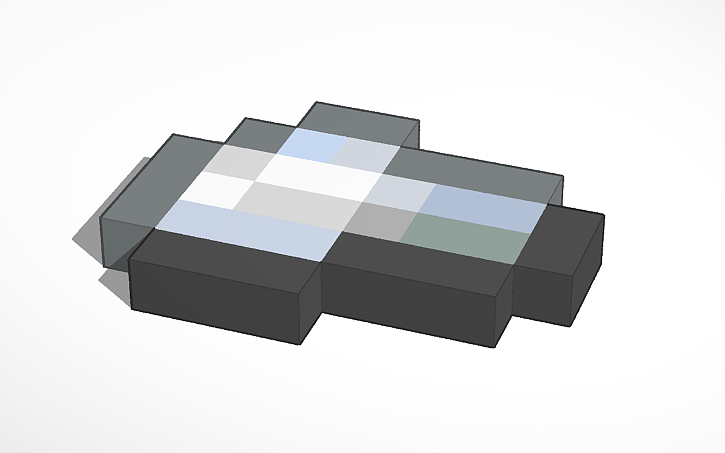 3D design Minecraft Iron Nugget | Tinkercad