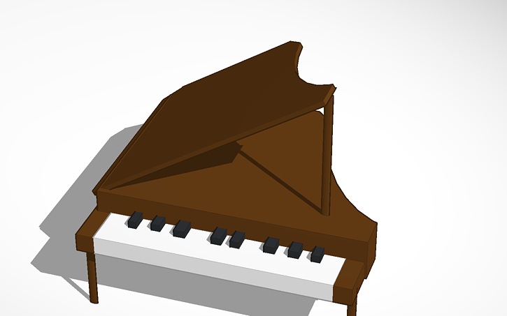 3D design Piano - Tinkercad