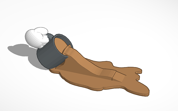 3D design Coffee Spill V1! 3D PRINTABLE - Tinkercad