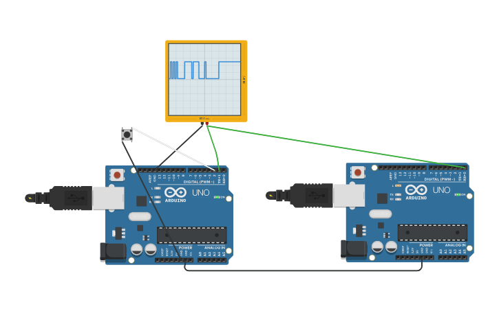 Circuit Design Serie Con Dos Arduinos Tinkercad