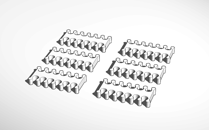 3D design 6x12 cable combs | Tinkercad