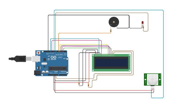 Circuit design Arduino #4 - PIR Sensor - Tinkercad