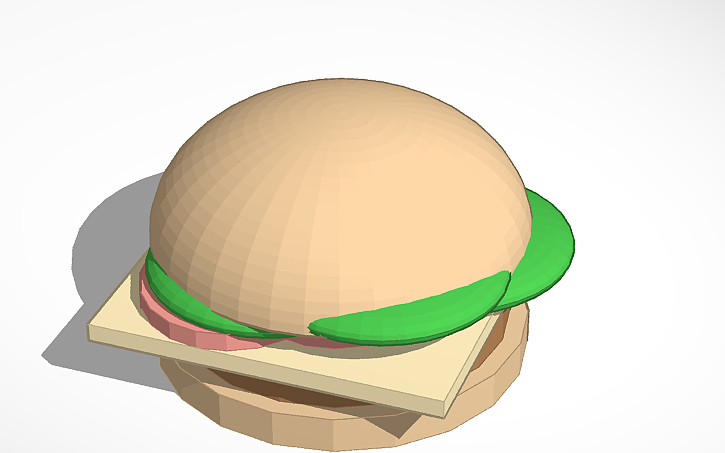 3D design a totally edible burger | Tinkercad