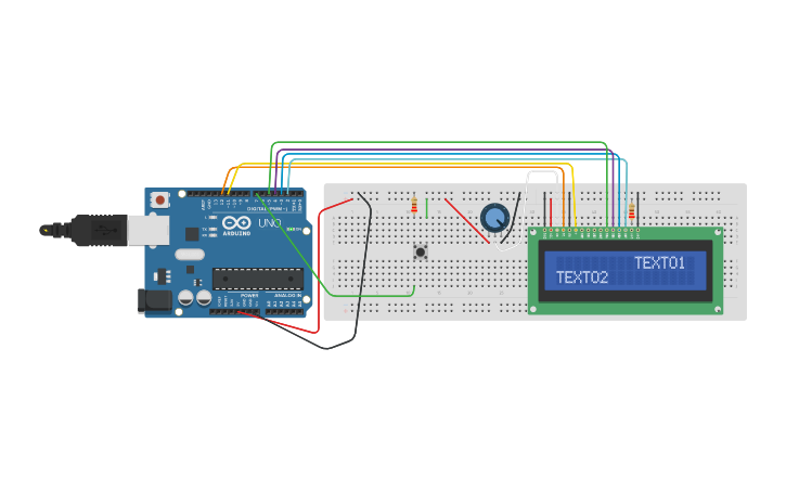 Circuit design EJEMPLO4 - ARDUINO + LCD 1602A + POTENCIOMETRO LINEAL ...
