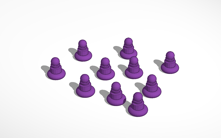 3D design custom pawn - Tinkercad