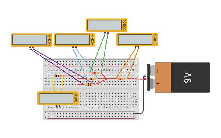 Circuit Design Práctica 1 Voltímetro Tinkercad
