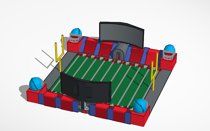 3D design Football field - Tinkercad
