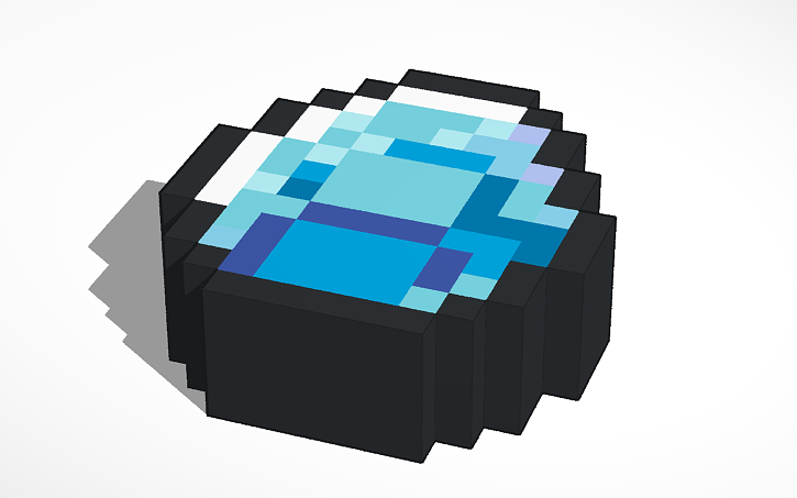 3D design Minecraft Diamond - Tinkercad