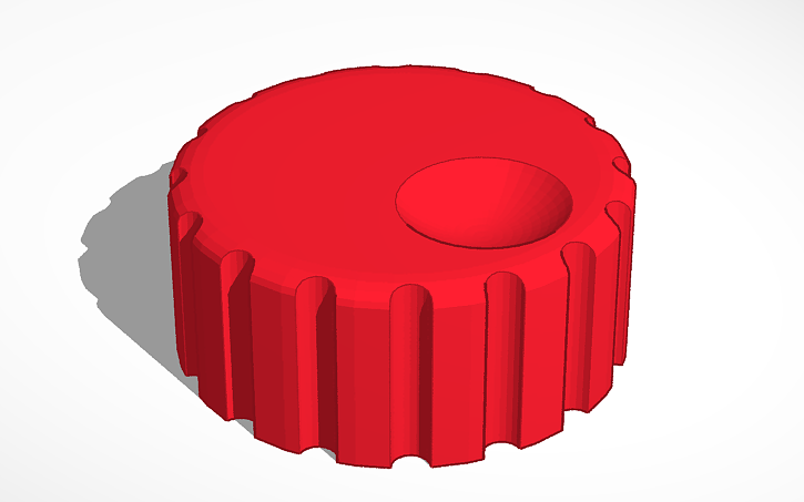 3D design Knob for 3D printer controller - Tinkercad