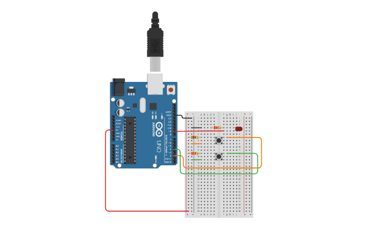 Circuit design Oppgave 1e | Tinkercad