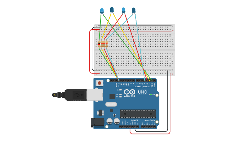 Circuit design 1 Led Arayla Yanıp Sönme | Tinkercad