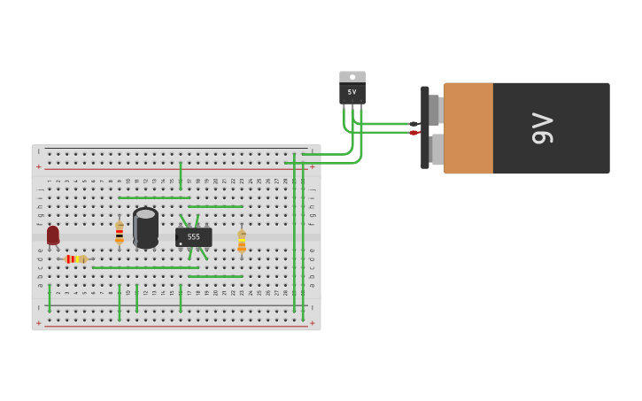Circuit design 555 timer | Tinkercad