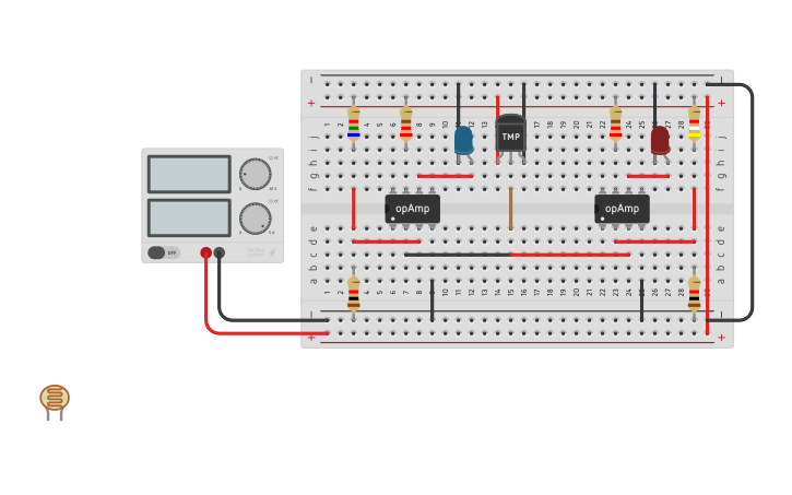 Circuit design RANGKAIAN SENSOR SUHU - Tinkercad Circuit design RANGKAIAN SENSOR SUHU - Tinkercad