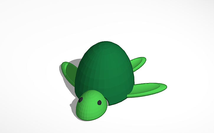 3D design turtle - Tinkercad