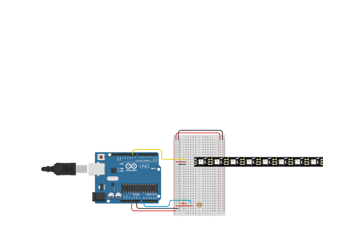 Circuit design ADC-LDR-NeoPixel-leer - Tinkercad