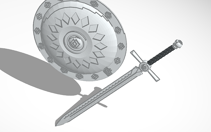 3D design Fantasy Sword - The Tarrighan Blade & Shield | Tinkercad