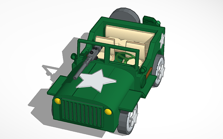 3D design Military Jeep - Tinkercad