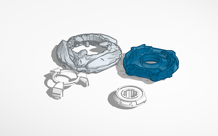3D design Beyblade X GenbullByakko - Tinkercad