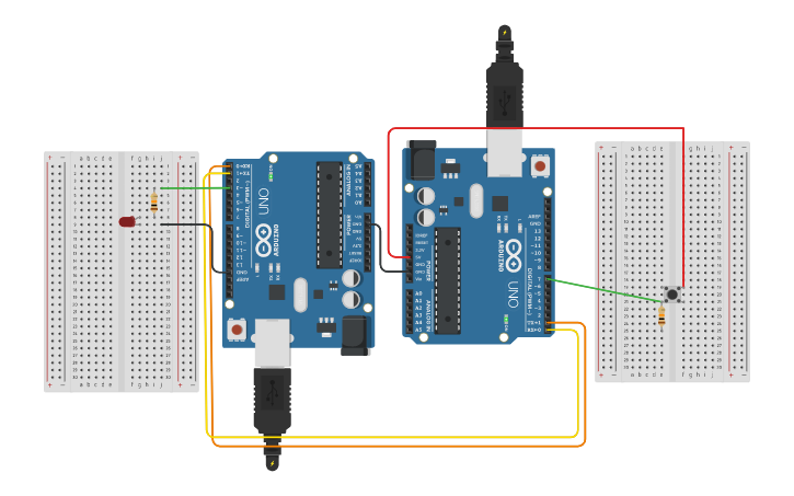 Circuit design comando serial - Tinkercad