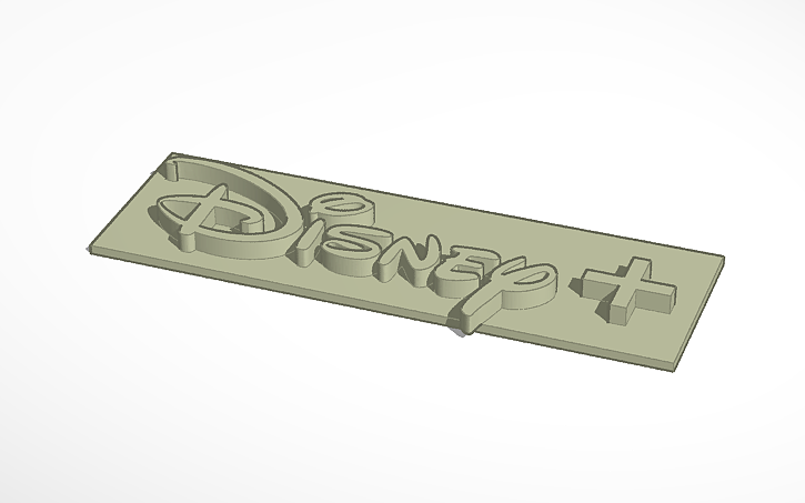 3D design Disney + Logo - Tinkercad
