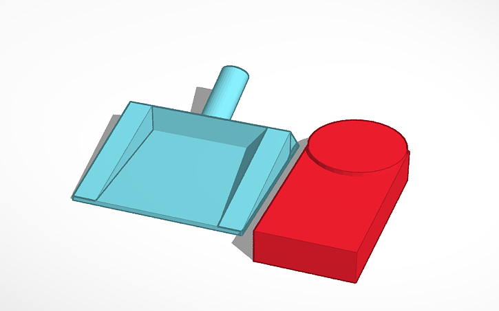 3D design dust pan - Tinkercad