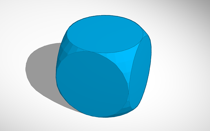3D design truncated sphere die - Tinkercad