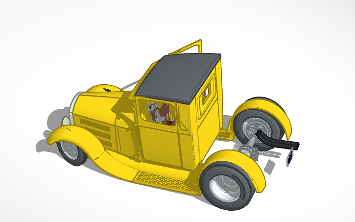 3D design drag racing truck - Tinkercad