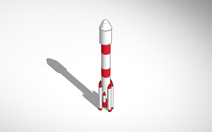 3D design PSLV Model - Tinkercad
