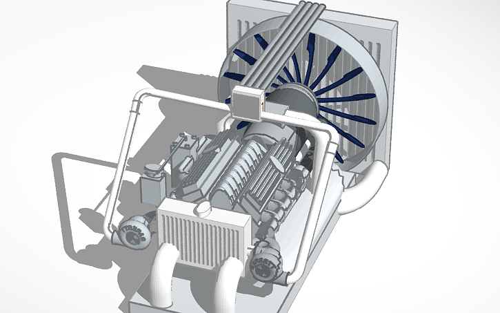 3D design Diesel Generator - Tinkercad