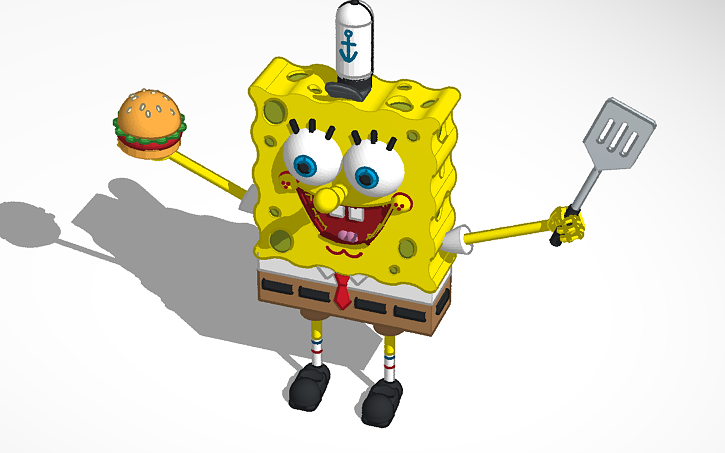3D design sponge bob - Tinkercad