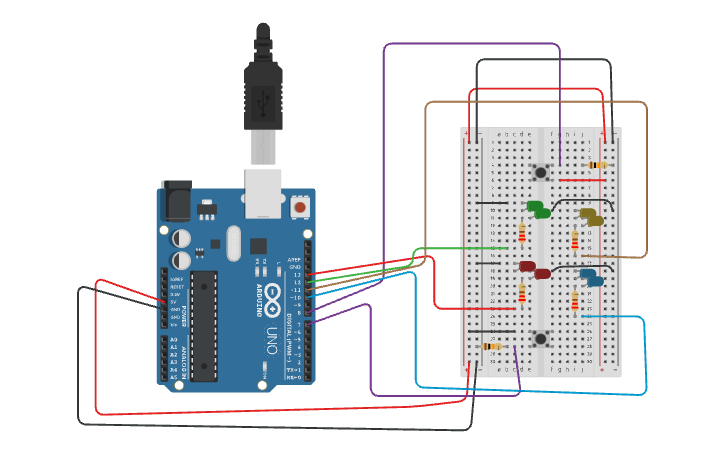 Circuit design arduino assignment - Tinkercad