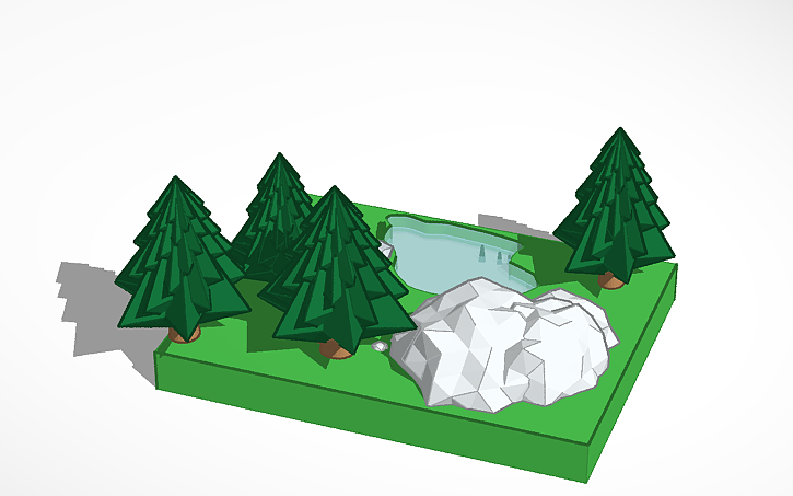 3D design forest habitat - Tinkercad