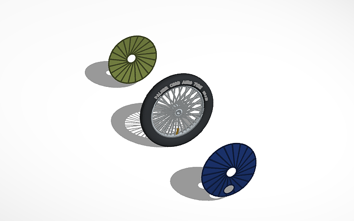 3D design Sopwith Camel Wheel (Palmer Cord Aero Tyre 700 x 65) - Tinkercad