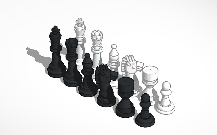 3D design Chess coins - Tinkercad