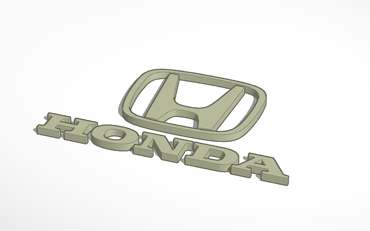 3D design Honda Logo - Tinkercad