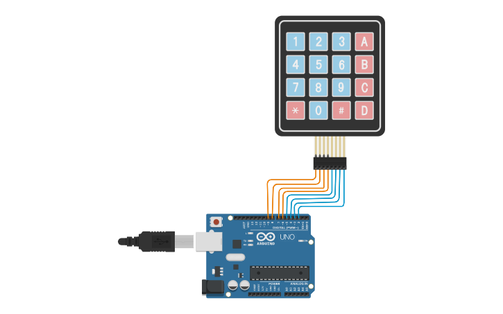 Circuit design Keypad - Tinkercad