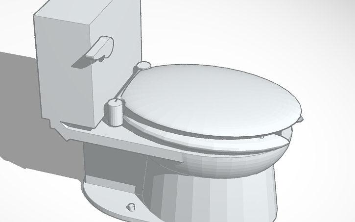 3D design toilet - Tinkercad