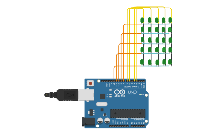 Circuit Design Led Matrix Tinkercad