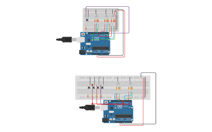 Circuit design Led RGB | Tinkercad
