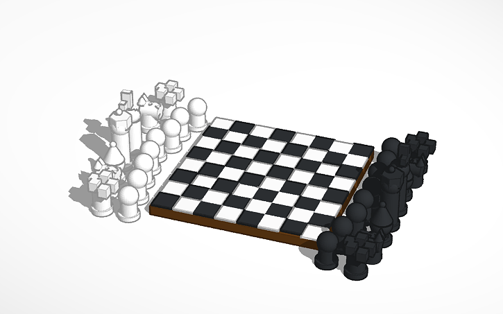 3D design Chess Board - Tinkercad