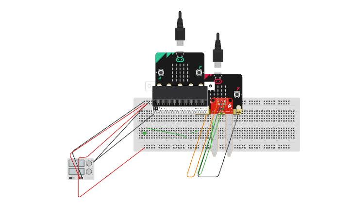 Circuit design Copy of micro:bit animation challenge - Tinkercad