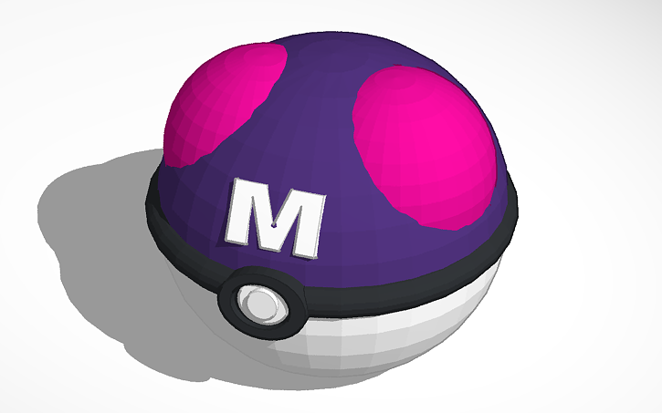 3D design Pokemon Master ball | Tinkercad