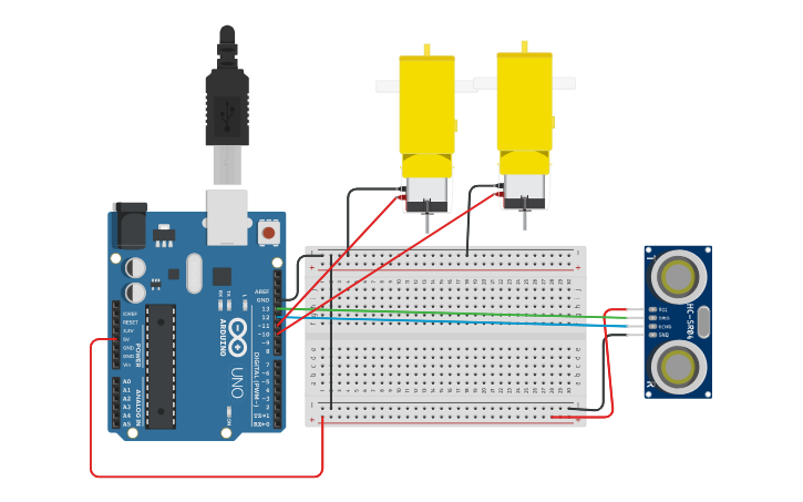 Circuit design Mobile Robotics Prelab 2 | Tinkercad