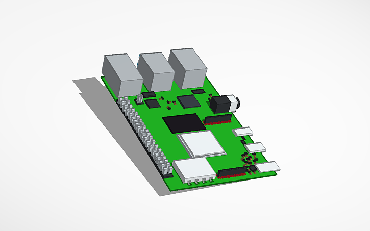 3d Design Raspberry Pİ 4 B Tinkercad