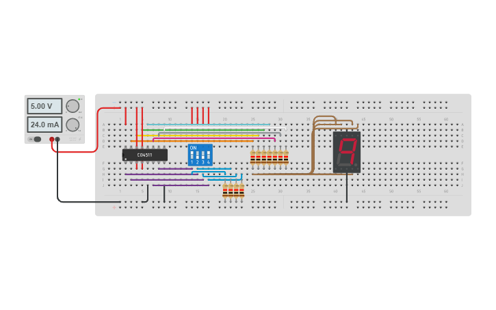 Circuit Design P18 Decodificador Bcd Para 7 Segmentos Tinkercad